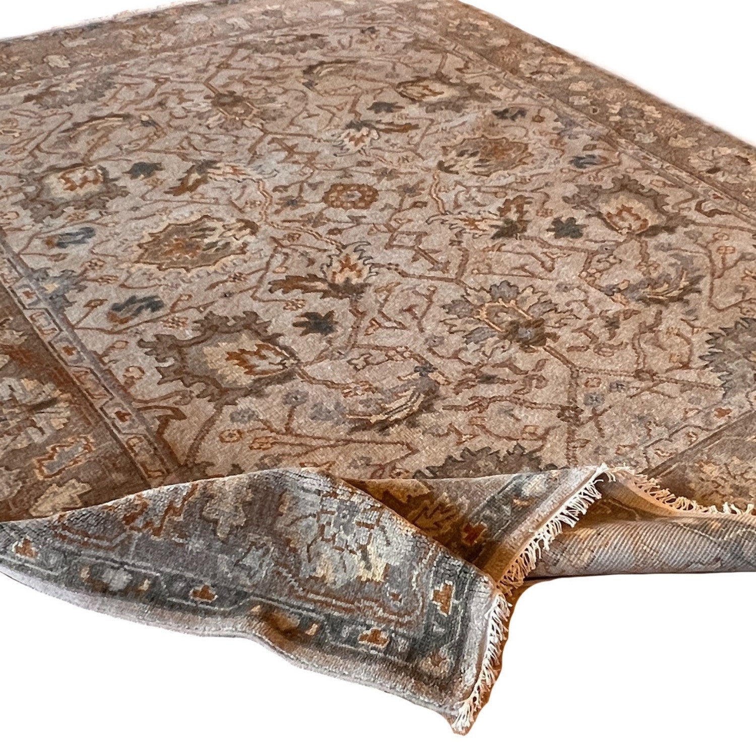 Zeigler Gray & Gold Open Field Rug | Fine Rugs of Charleston